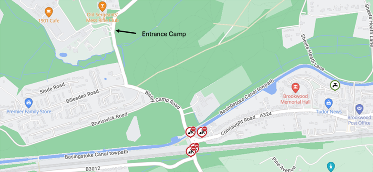 Roadworks to Bisley Shooting Ground
